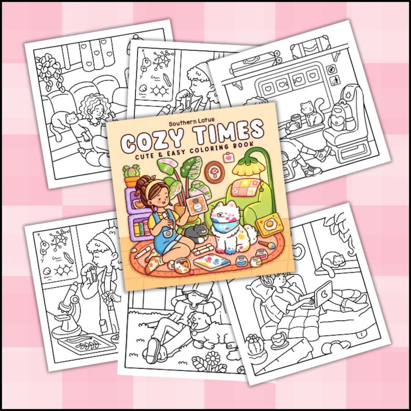 Cozy Times Coloring Book | 40+ Bold and Easy Girl-themed Pages for ...