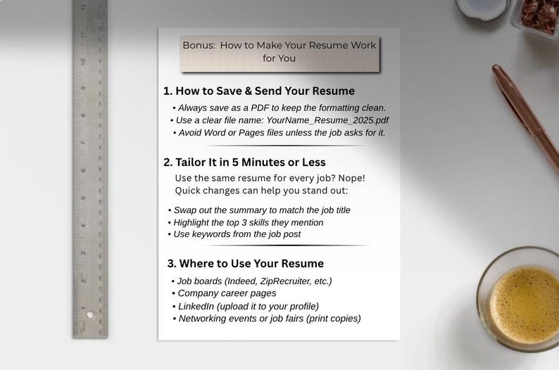 Simple Resume Template Job Application Bundle - Etsy