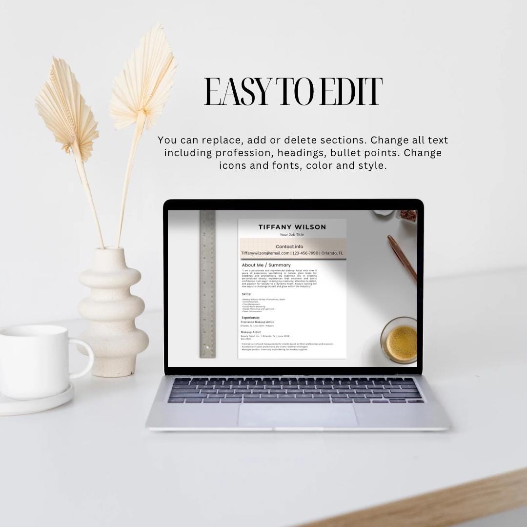 Simple Resume Template Job Application Bundle - Etsy