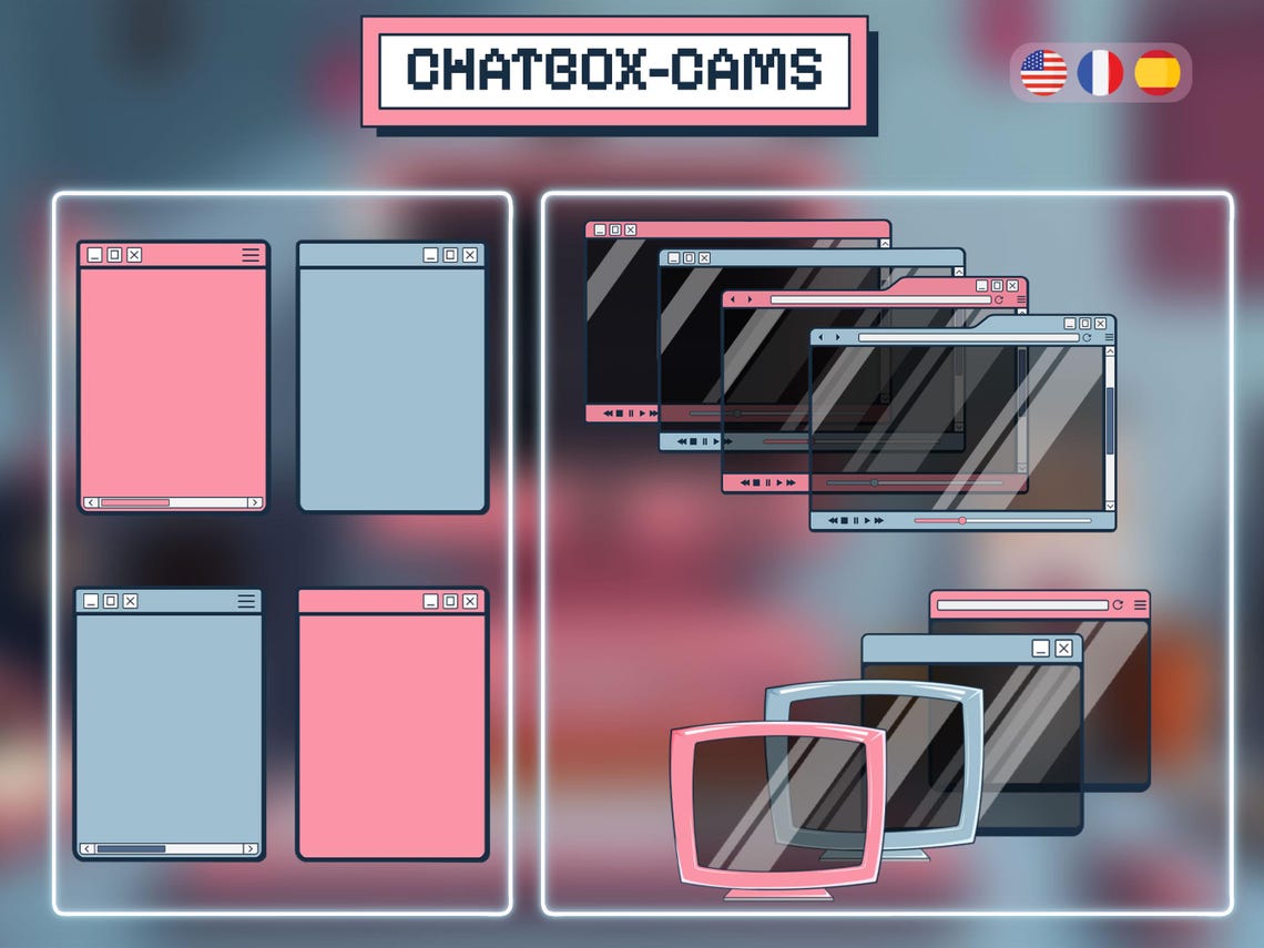 Animated Retro Computer - Stream Package: Comic Gamer Room Overlay ...