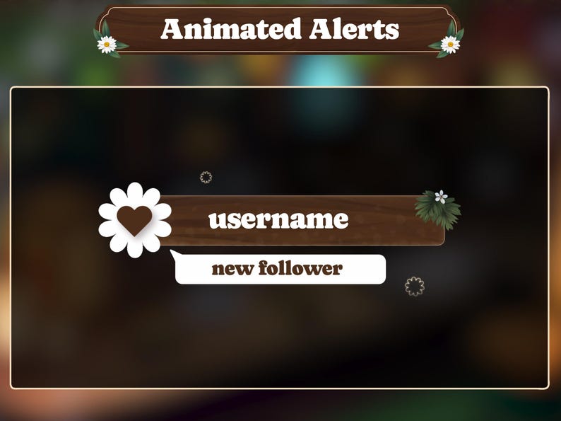 Animated Daisy Flower Twitch Alerts, White Floral Cottagecore Stream ...