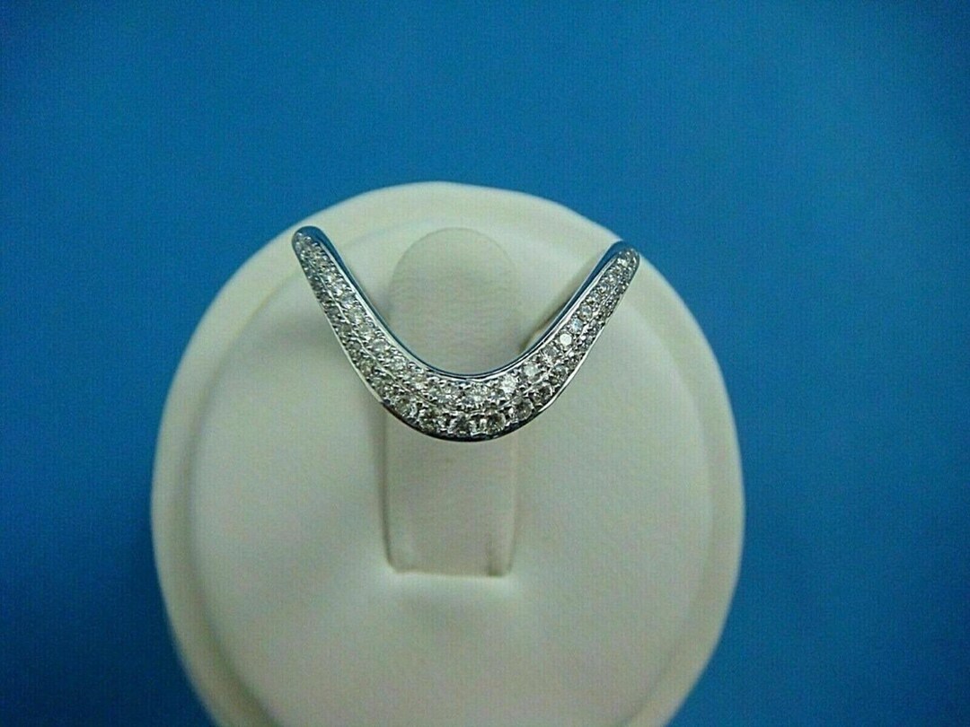 Deep Curved Lab Grown Diamond Band, Classic Engagement Ring, Curved ...