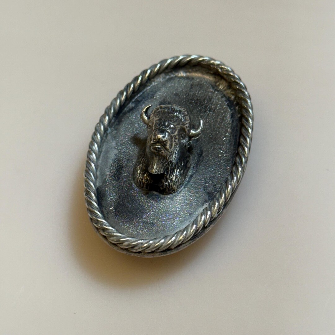 Sterling Silver Hand Made Metal Piece for Bolo Tie With Bison by Sid ...