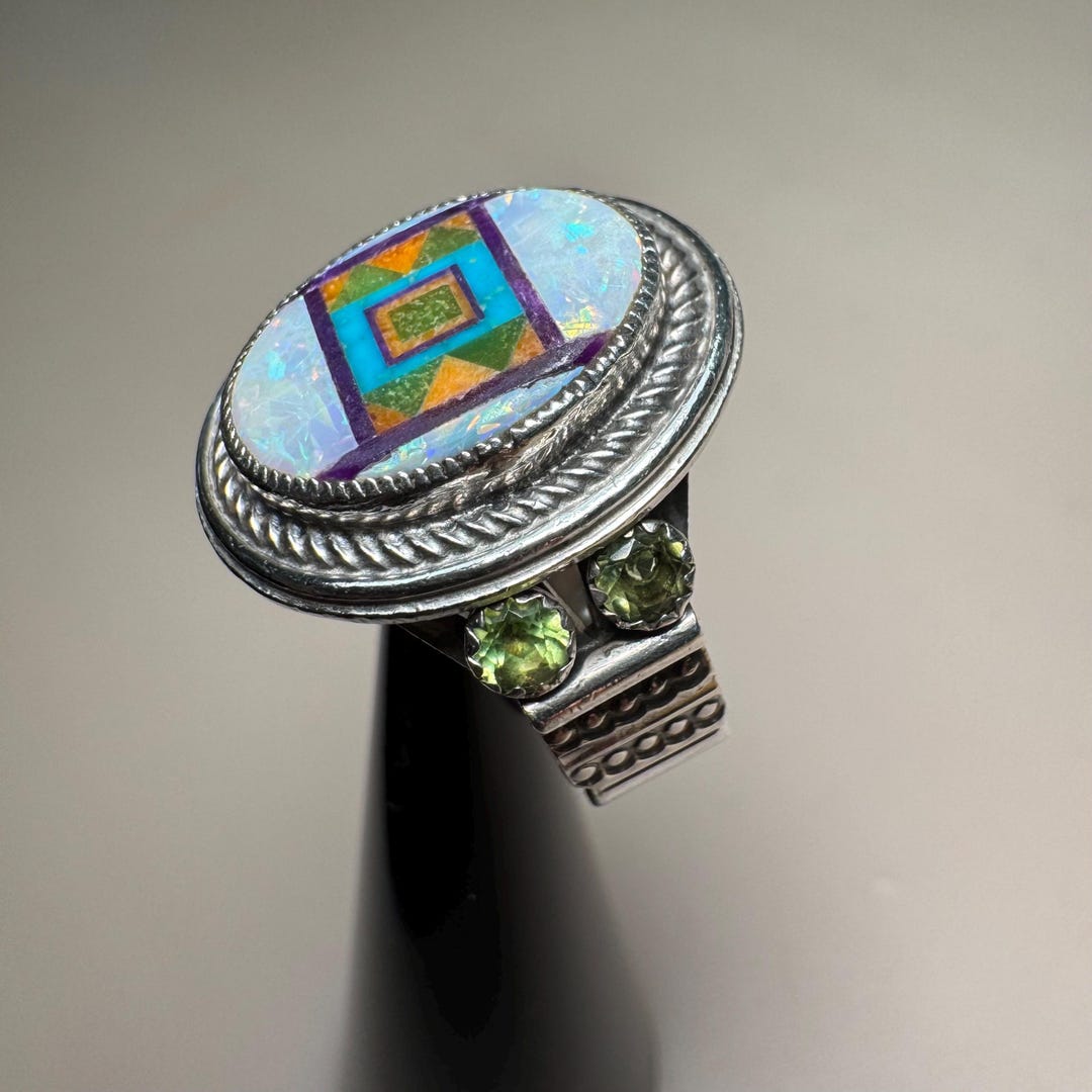 Sterling Silver Benny & Valerie Aldrich Turquoise Opal Oval Ring - Etsy
