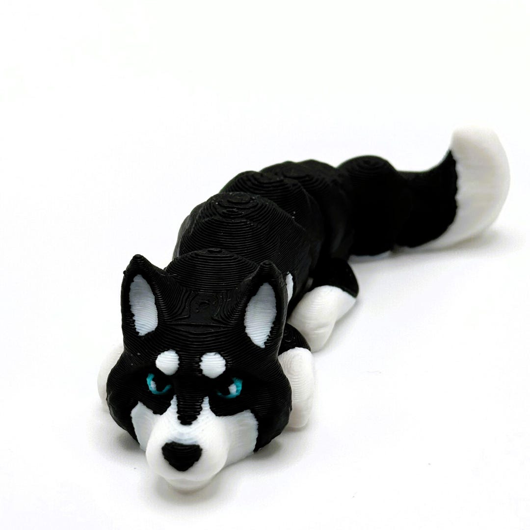 3D Printed Flexi Baby Husky Toy | Flexible Husky Puppy | Unique Husky ...
