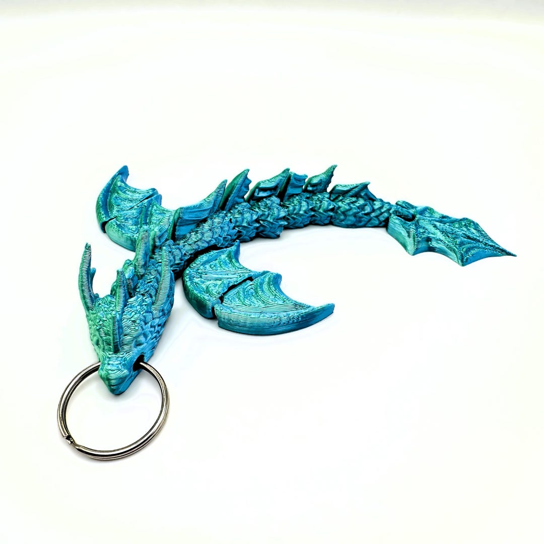 Sea Dragon Keychain | Articulated Dragon Key Chain | Ocean Fantasy ...