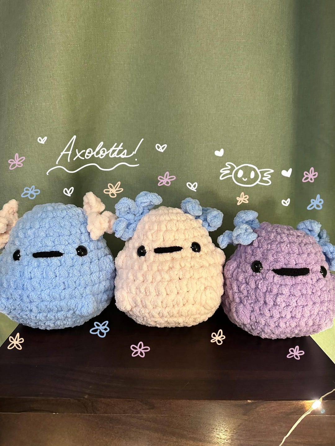 Crochet Axolotls, Axolotl Stuffy, Axolotl Plush - Etsy
