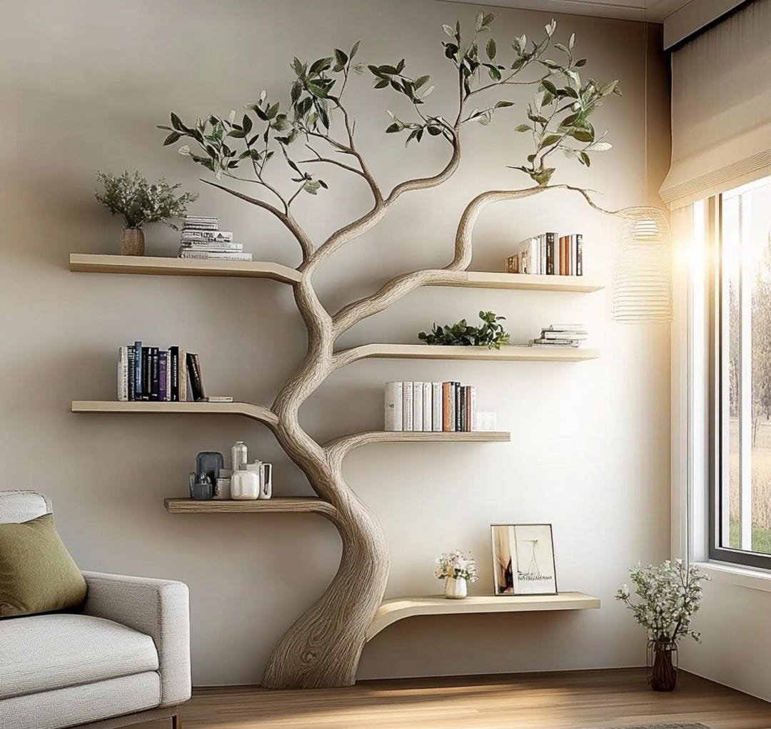 Tree Branch Bookshelf Book Ends Throne of Glass Bookcase - Etsy