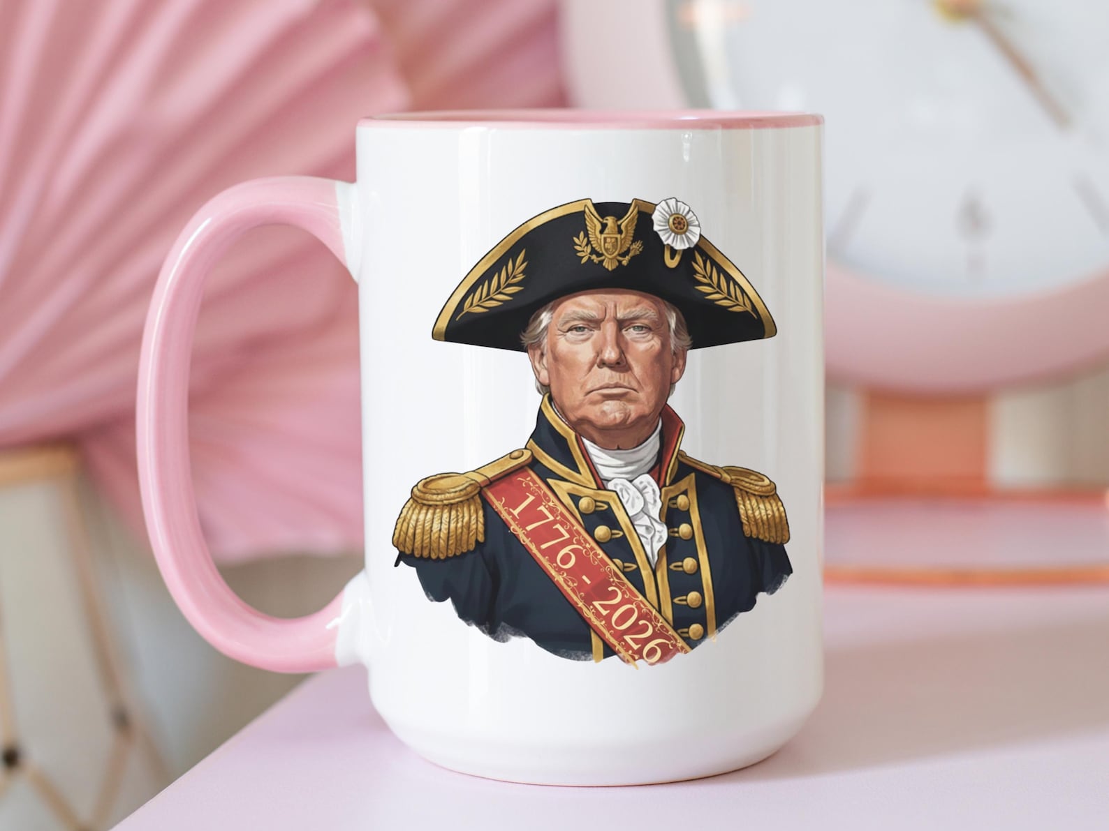 Trump 1776 Mug - General Trump in Tricorne Hat & Blue Uniform, USA ...