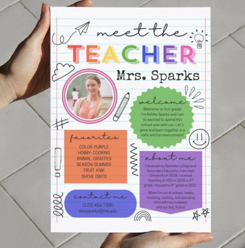 Editable Meet the Teacher Letter Template: Back to School Flyer ...
