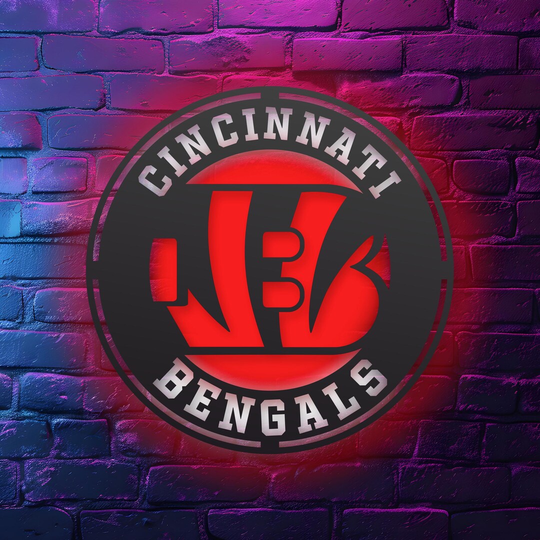 Custom Bengals LED Light Sign, Lighted Football Team Logo, Bengals LED ...
