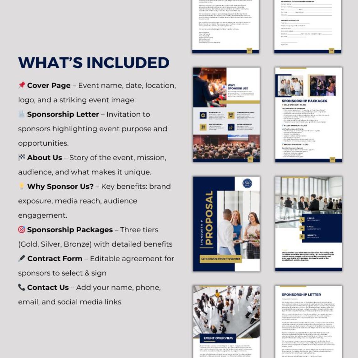 Event Sponsorship Proposal | Fundraising Template | Sponsorship Package ...