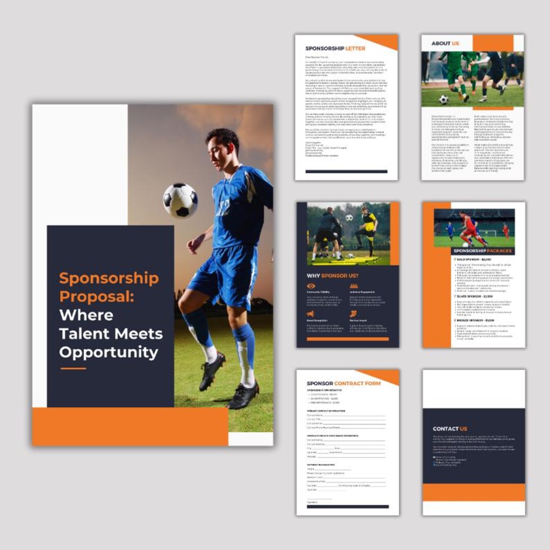 Sports Team Sponsorship Proposal Template | Editable Club Fundraiser ...