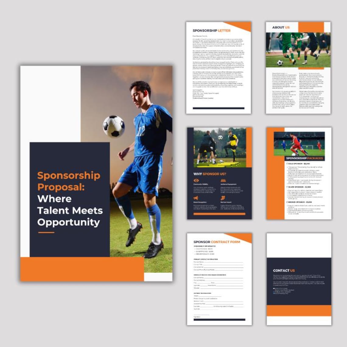 Sports Team Sponsorship Proposal Template | Editable Club Fundraiser ...