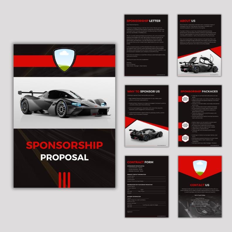 Motorsport Sponsorship Proposal | Racing Team Sponsor Package | Driver ...