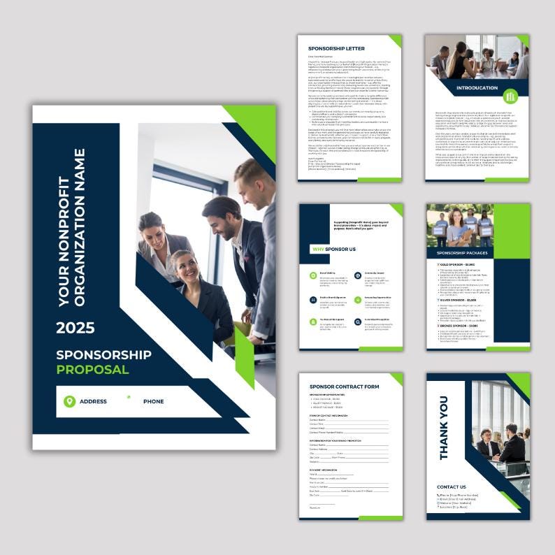 Nonprofit Sponsorship Proposal Template | Charity & Fundraising Sponsor ...