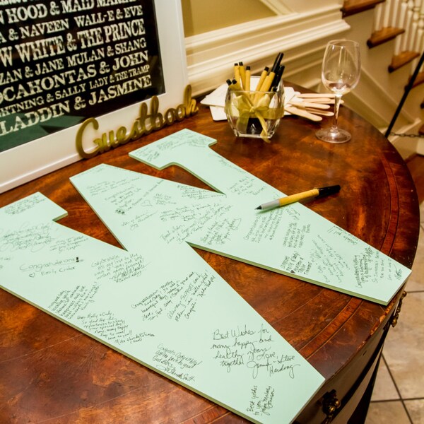 Black Wooden Letter Guestbook - Etsy