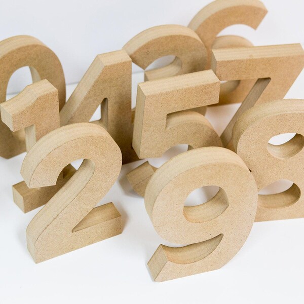 Wooden Numbers - Etsy