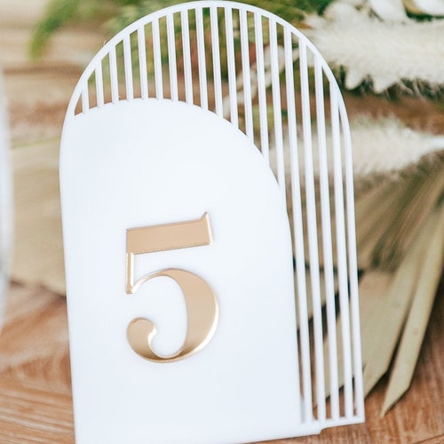 Wedding Arch Table Numbers Wedding Midcentury Modern Party - Etsy