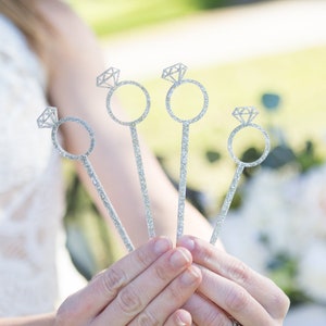 Diamond Ring Stir Sticks, Engagement Bridal Shower Bachelorette Drinks ...