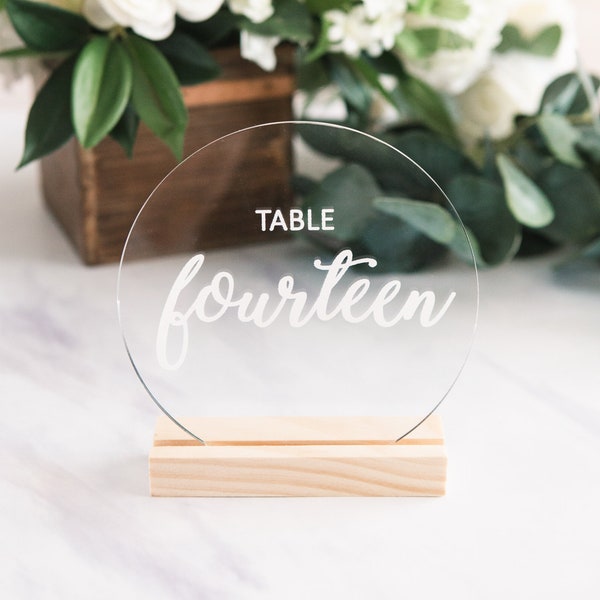 Circle Table Numbers - Etsy