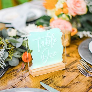 Wedding Wedding Table Numbers Clear Acrylic Style Wedding Table Number ...