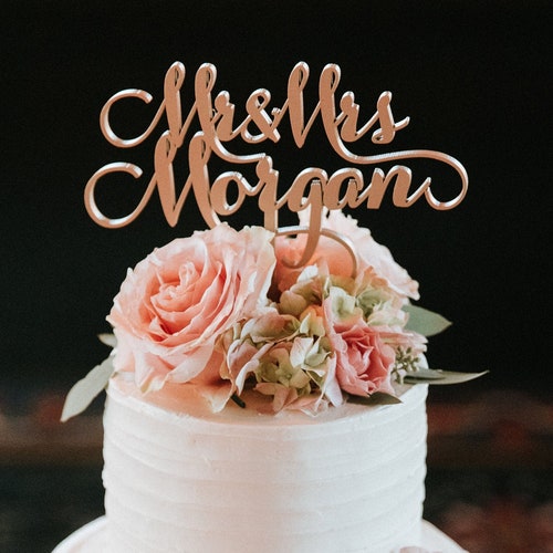 Personalized Name Wedding Cake Topper for Wedding Decor Cake | Etsy