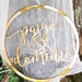 Wedding Ring Sign With Names, Personalized Wedding Sign Hoop Style ...