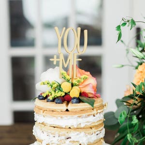 Wedding Cake Topper YOU + ME in Gold, Acrylic, Glitter or Wood Wedding ...