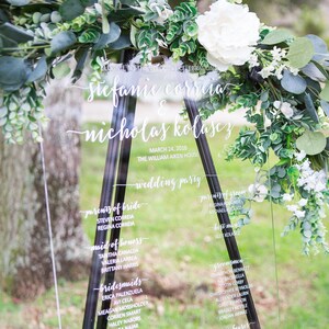 Custom Wedding Party Sign, Wedding Program Sign for Ceremony, Modern ...