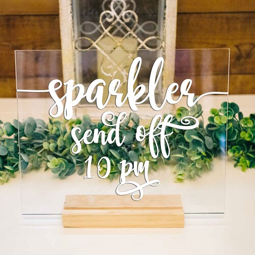 Sparkler Sign Clear Acrylic Sign for Wedding Clear Acrylic | Etsy