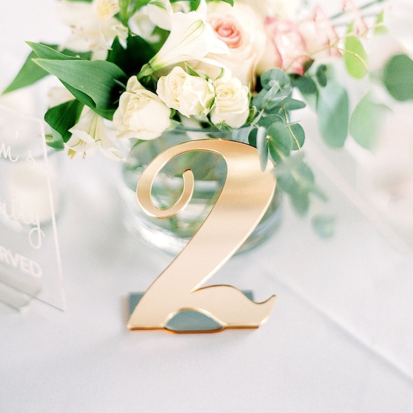 Silver Table Numbers - Etsy