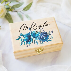 Flower Girl or Bridesmaids Gift Box Jewelry Box Personalized Name ...