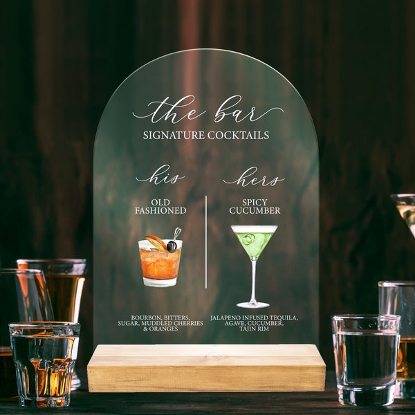 Custom Drink Sign - Etsy