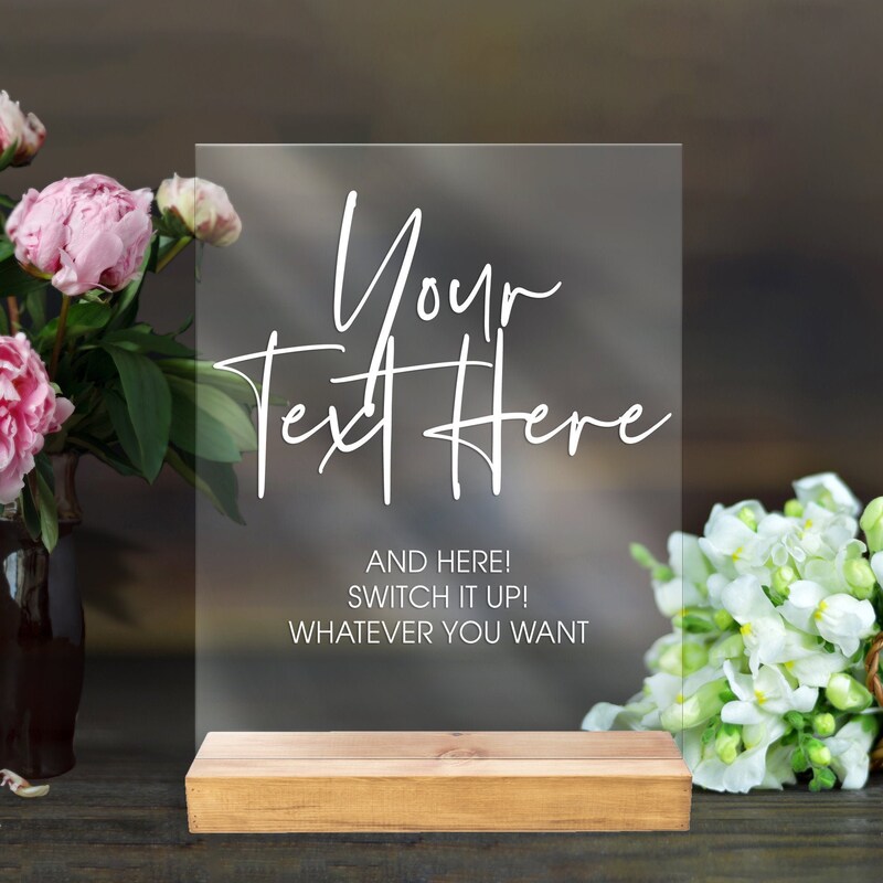 Plexiglass Wedding Sign - Etsy