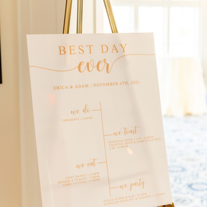 Wedding Timeline Sign - Etsy