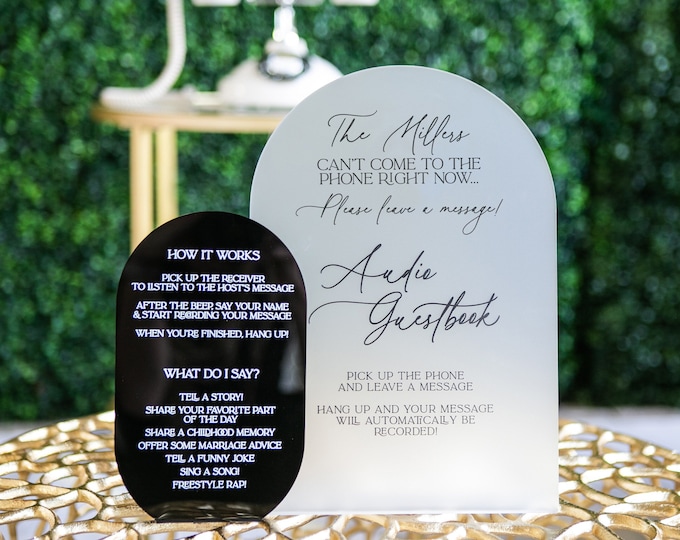 Audio Guestbook Sign Leave a Message After the Tone Telephone Guestbook ...