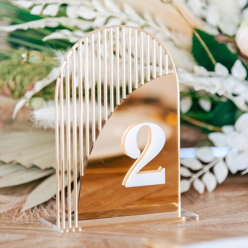 Acrylic Wedding Table Numbers A1 Arch - Etsy