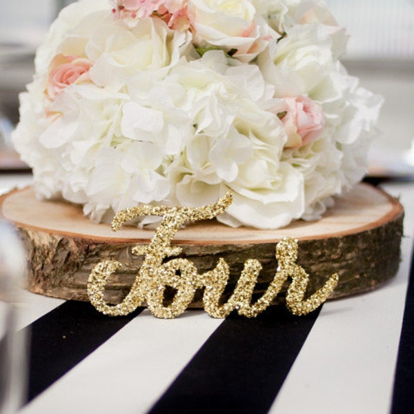 Glitter Table Number - Etsy