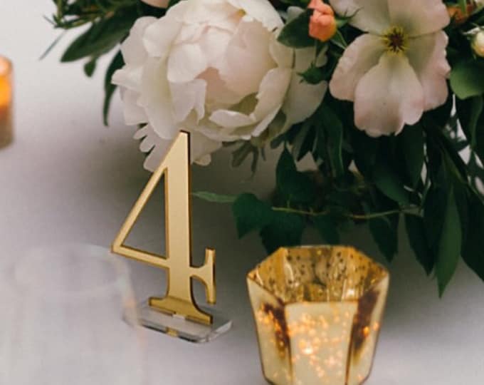 Acrylic Table Numbers Clear Table Numbers Wedding Table - Etsy