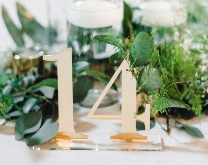 Acrylic Table Numbers Clear Table Numbers Wedding Table - Etsy