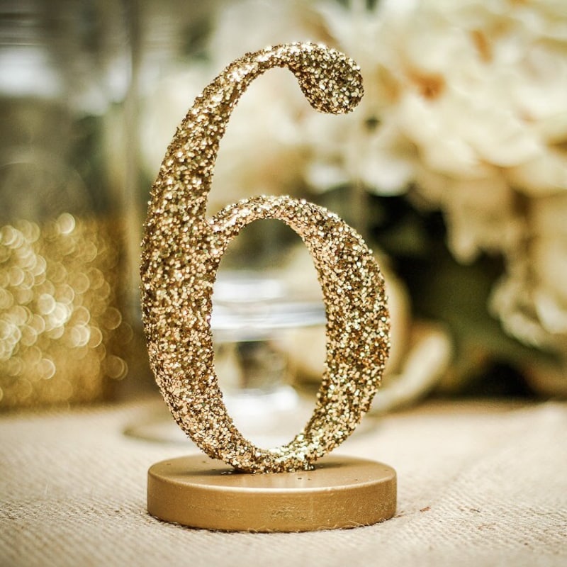 Glitter Table Number - Etsy