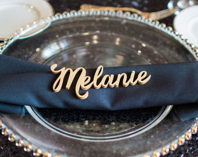 Airplane Place Cards for Wedding or Party Wooden Engraved | Etsy