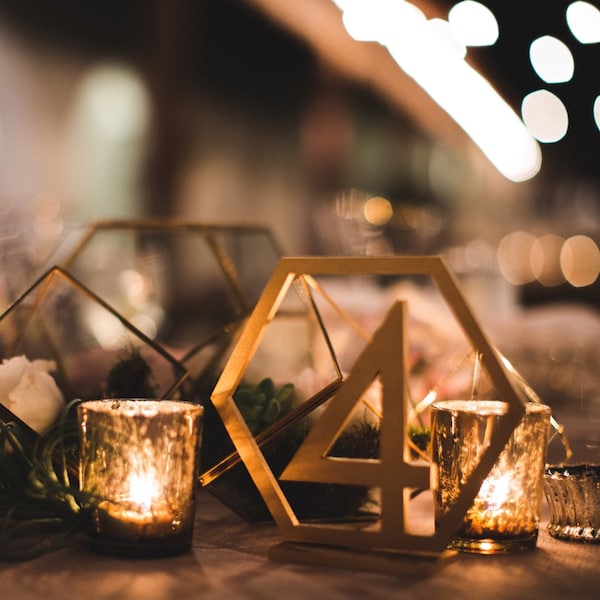 Geometric Table Numbers - Etsy