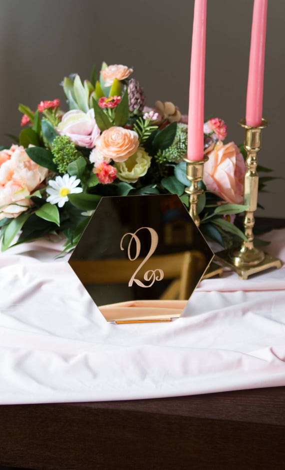 Octagon Mirrors For Wedding Tables