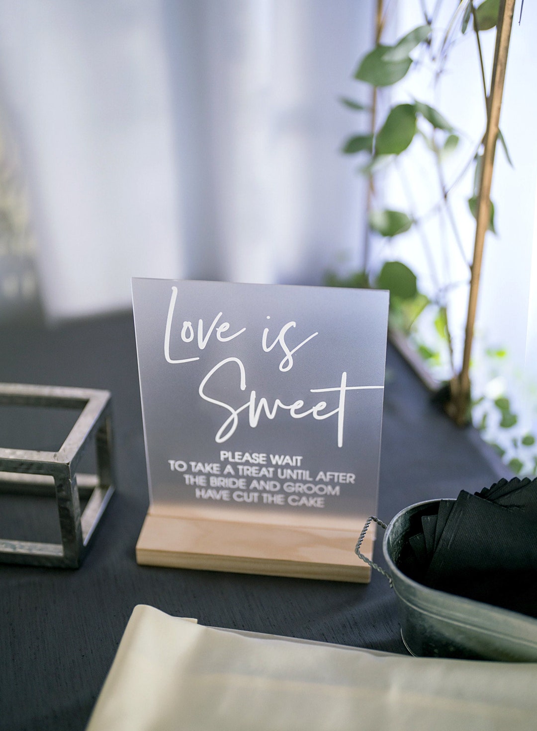 Custom Sign Clear or Frosted Acrylic Sign for Wedding or Party, Your ...