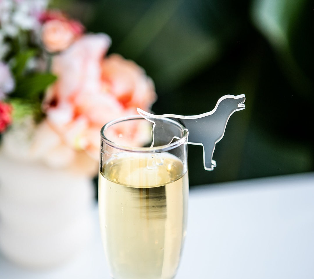 Name Tags Drink Glass Dog Cat Pet Shape Place Card Table Number Names ...