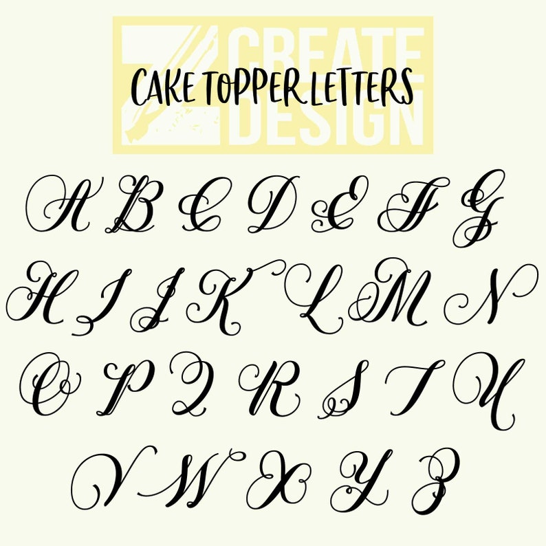 Letter Cake Topper Wedding or Party, Letter in Choice Color or Gold ...
