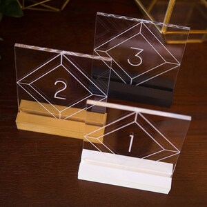 Acrylic Table Numbers Clear Table Numbers Wedding Table Numbers Clear ...