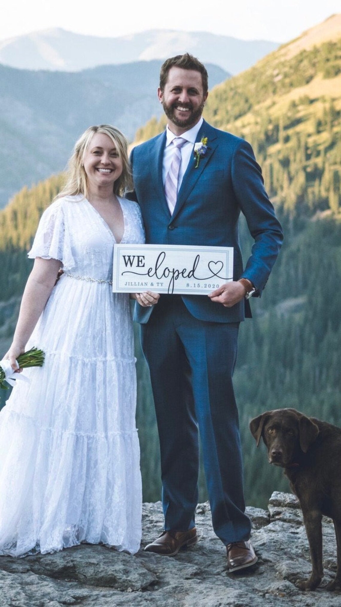We Eloped Sign, We Eloped Wooden Wedding Signs, Elopement Announcement ...
